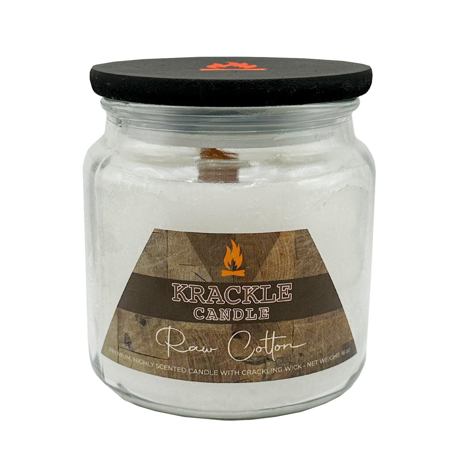 Krackle Candle - Raw Cotton (16 oz.)